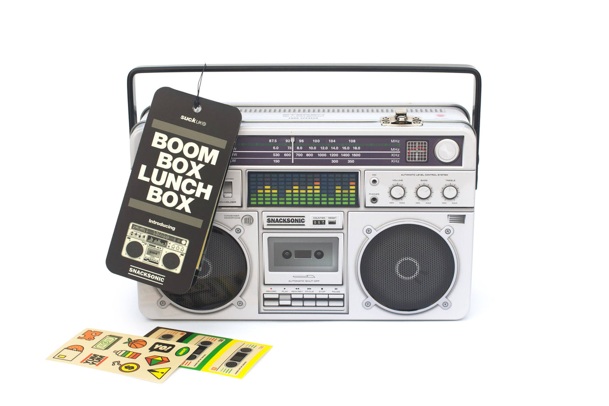 Retro Silver Ghetto Blaster Lunch Box– Clumzy