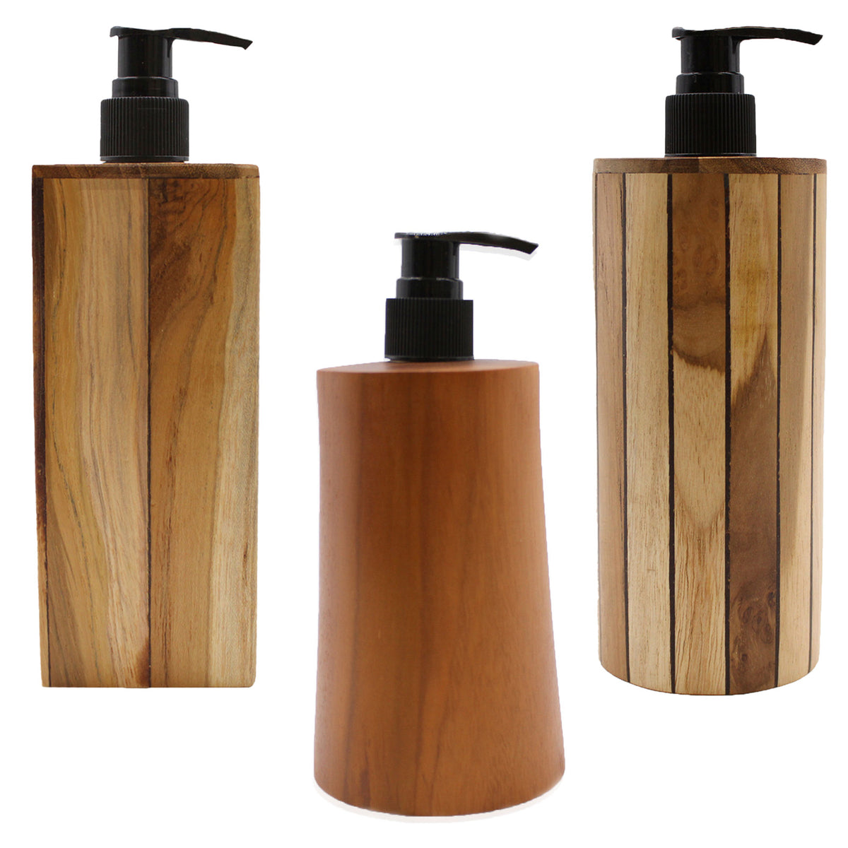 Natural Java Teakwood Soap Dispensers– Clumzy