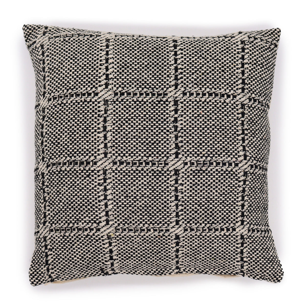 Classic Grey, Black, Natural Geometric Design Cushion Covers in 4 Desi ...